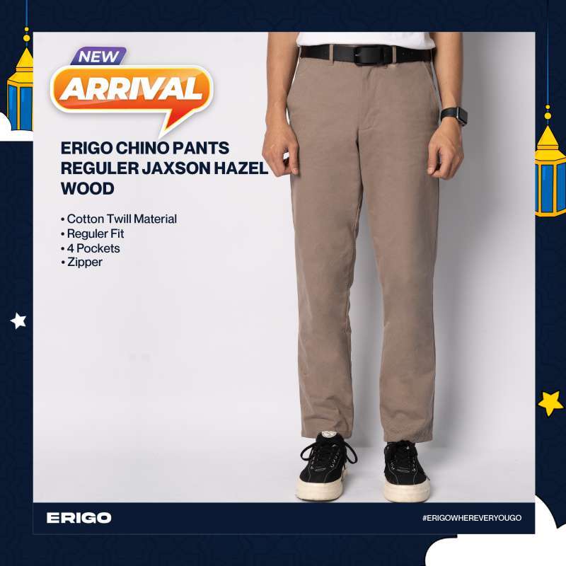 Promo Erigo Chino Pants Reguler Jaxson Hazel Wood Diskon 75% Di Seller ...