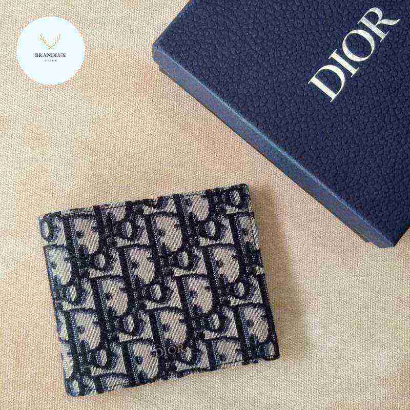 Jual Dior Bifold Oblique Jacquard Wallet Man (all Card) - 100% ...