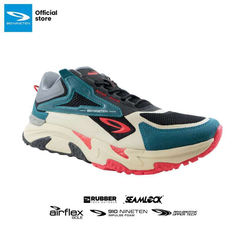 Jual 910 Nineten Chiru Aterun Sepatu Sportstyle - Hitam/hijau Teal/abu ...
