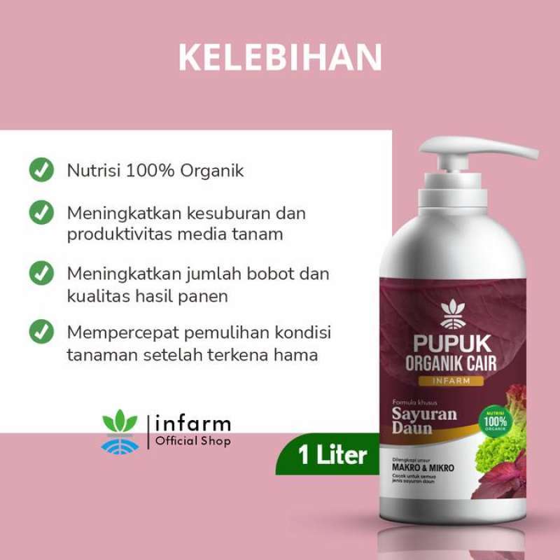 Jual Infarm - Pupuk Organik Cair Tanaman Daun / Sayur 1l Poc Kompos ...
