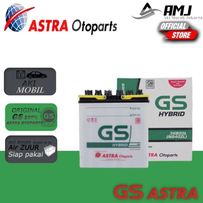 Promo Aki Mobil Gs Astra Ns40zl Aki Basah Gs Hybrid 12v / 35 Ah Baru Diskon 11% Di Seller ...