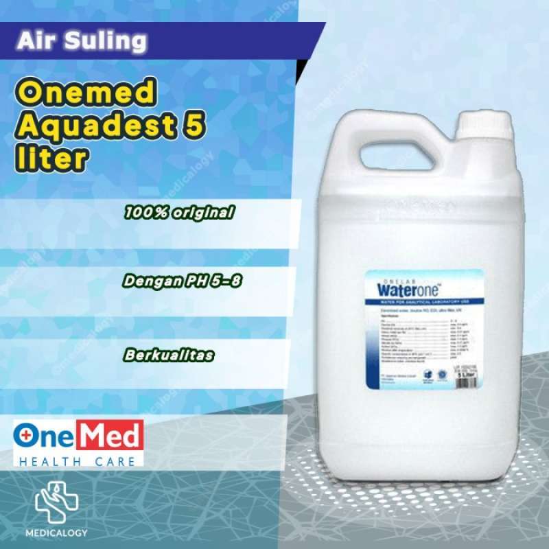 Jual Water One Onemed Aquadest Kemasan 5 Liter | Air Aquades | Pure Water/air Murni Di Seller ...