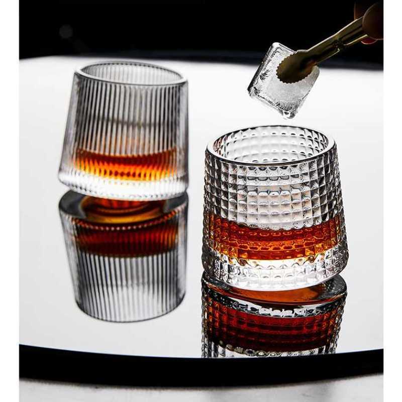 Jual One Two Cups Gelas Spinning Wobble Cognac Champagne Wine Glass ...