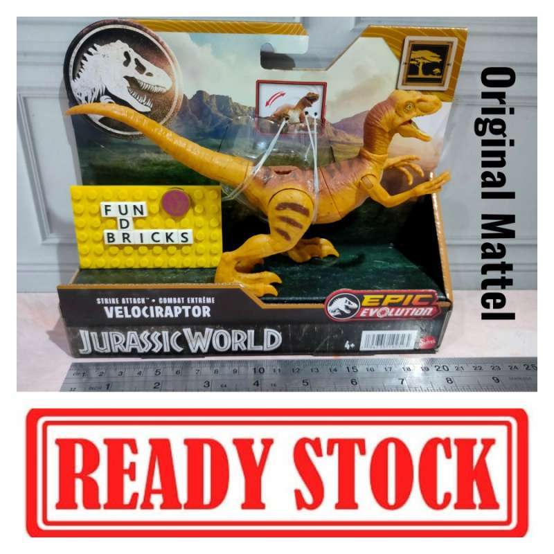 Promo Mattel Jurassic World Epic Evolution Strike Attack Velociraptor ...