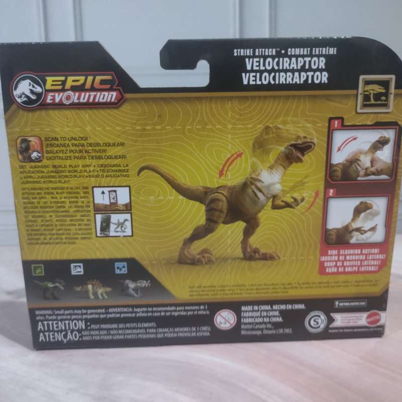 Promo Mattel Jurassic World Epic Evolution Strike Attack Velociraptor ...