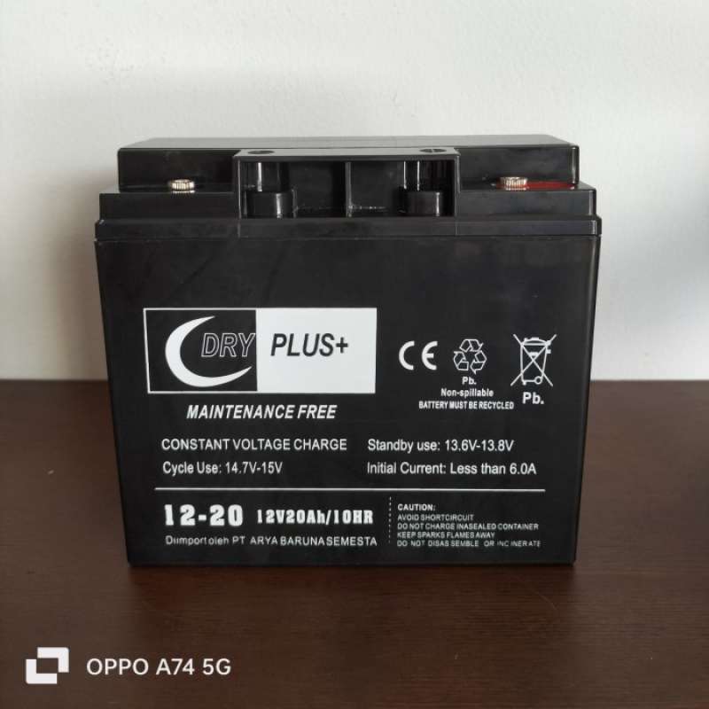 Promo Aki Baterai Motor Mobil Listrik 12v 20ah Dryplus 12volt 20amper Diskon 33% Di Seller ...