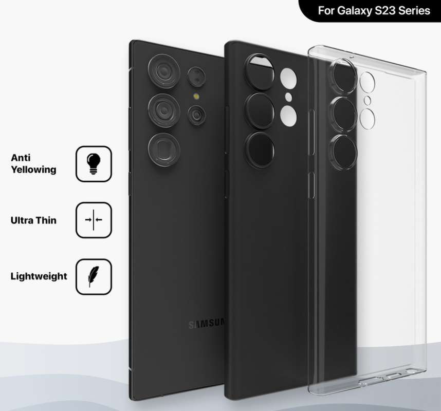 Promo Case Galaxy S23 Asenaru Super Slim Signature Clear Casing Plus ...