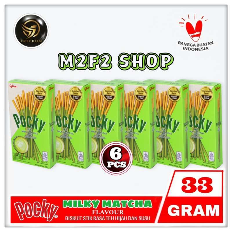 Promo Glico Pocky Milky Matcha Flavour | Biskuit Stik Teh Hijau & Susu - 33 Gr (kemasan 6 Pcs ...