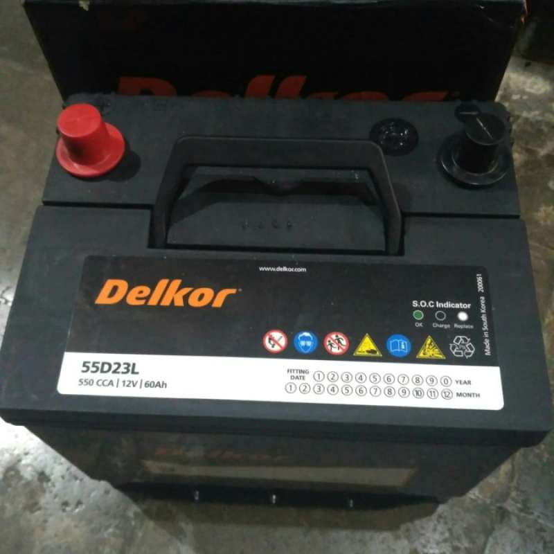 Promo Aki Mobil Delkor Type 55d23l Atau 85b60k 12 Volt 60 Ah Khusus ...