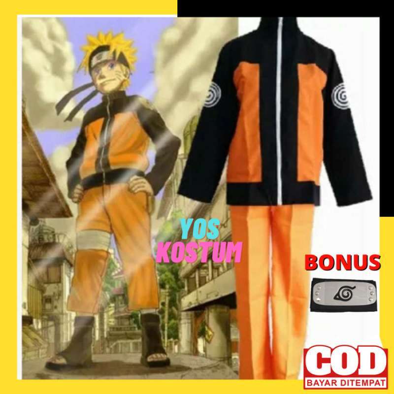 Jual Kostum Naruto Uzumaki Cosplay Anime Import Baju Ninja Costume Anak ...