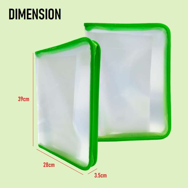 Jual Zipper Clear Holder F4 20 Lembar , 40 Lembar / Dokumen Keeper ...