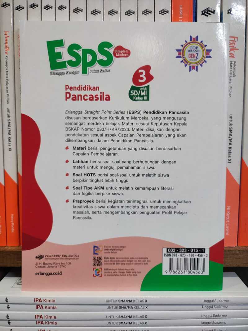 Jual Esps Pendidikan Pancasila Revisi Kelas 3 Sd Kurikulum Merdeka Erlangga Di Seller Toko Buku ...