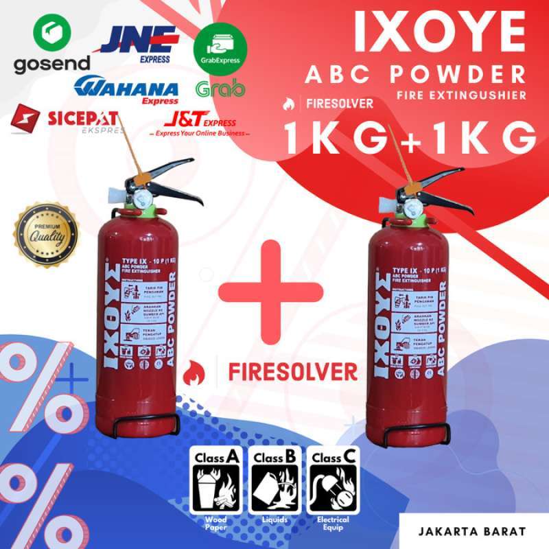 Promo (lebih Hemat) 2 Apar 1kg Ixoye/abc Powder/alat Pemadam Api 1kg ...