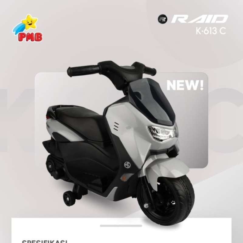 Promo Motor Aki Mainan Anak Raid K-613c Nmax Mini Pmb Mtr-pmb K613c ...
