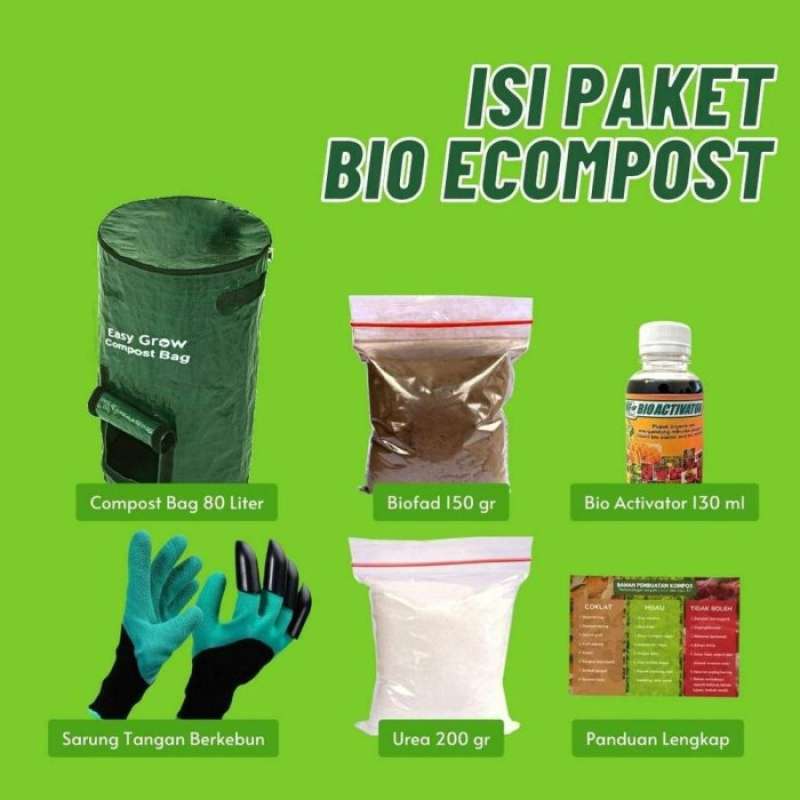 Promo Paket Komposter Bio Ecompost Lengkap Compost Bag Daur Ulang ...