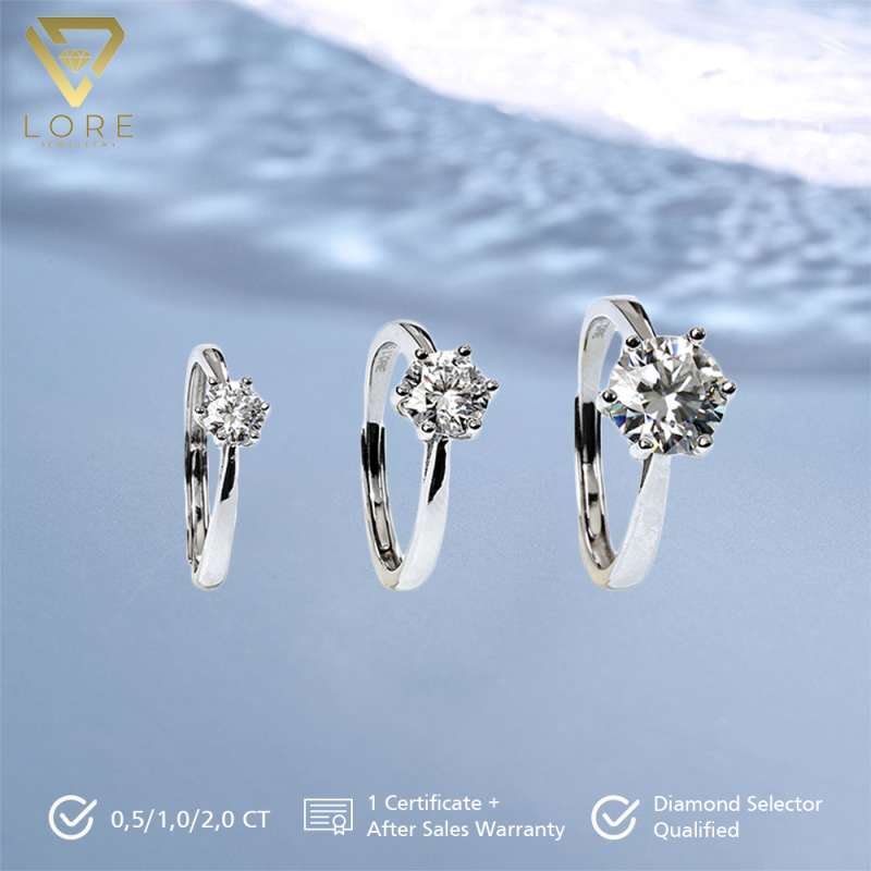 Promo Lore Jewellery - Cincin Moissanite Lapis Emas 18k - Tammy ...