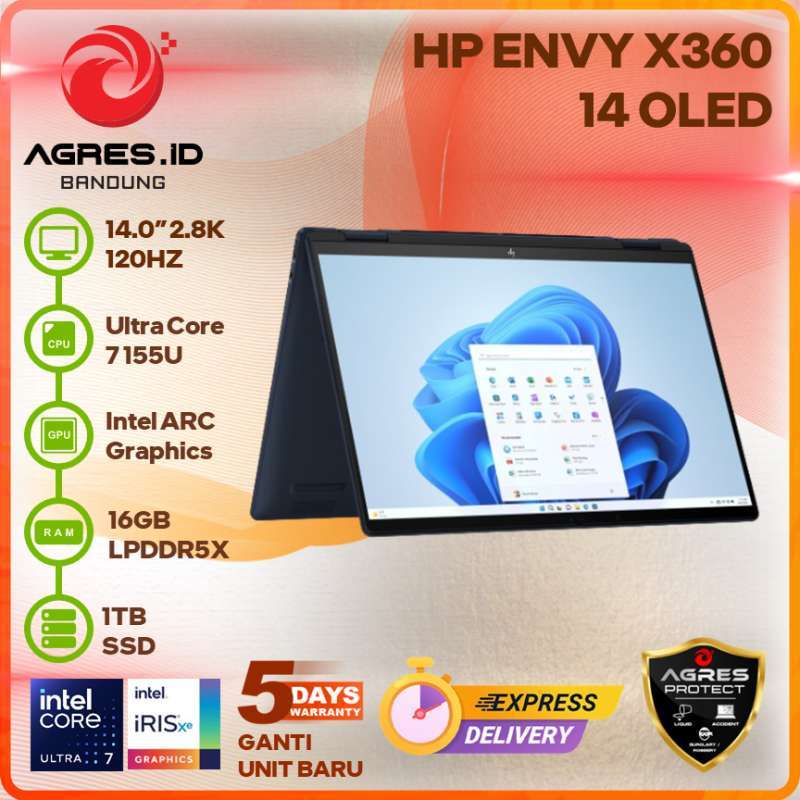 Jual Hp Envy X360 14 Fc0888tu Core Ultra 7 155u 16gb 1tb 142.8k Oled 120hz Di Seller Agres Id ...