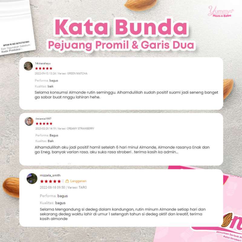 Jual Yummysalmond Paket Promil Sehat - 2 Almonde 2 Kukimond | Susu ...