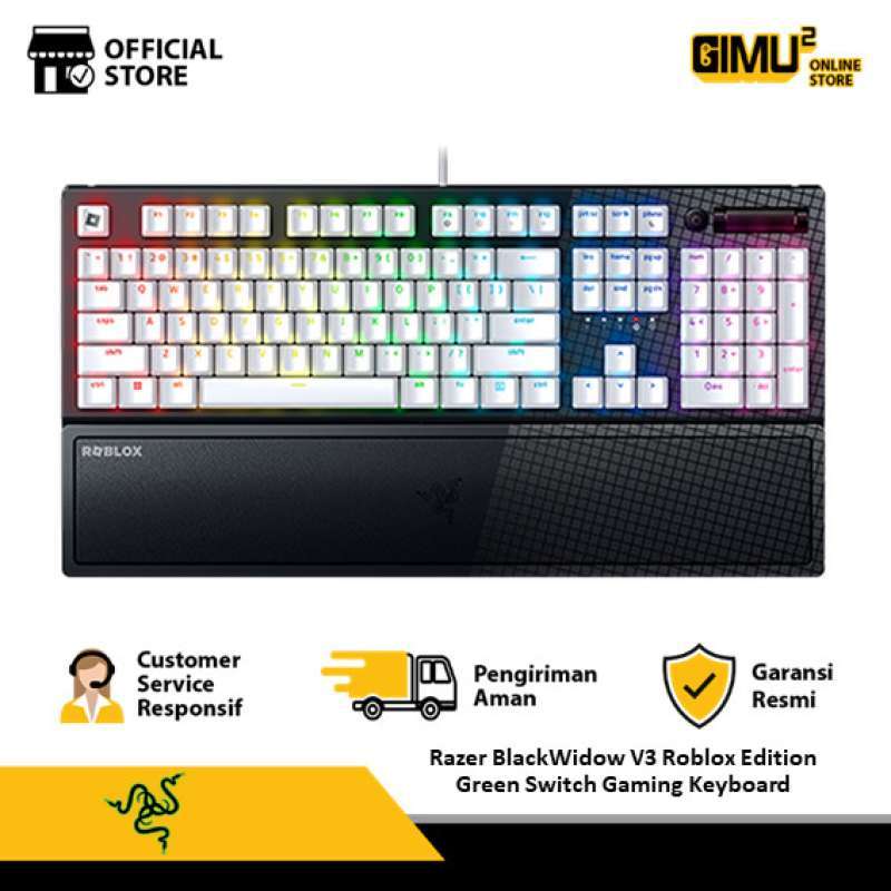 Promo Razer Blackwidow V3 Roblox Edition Green Switch Gaming Keyboard ...