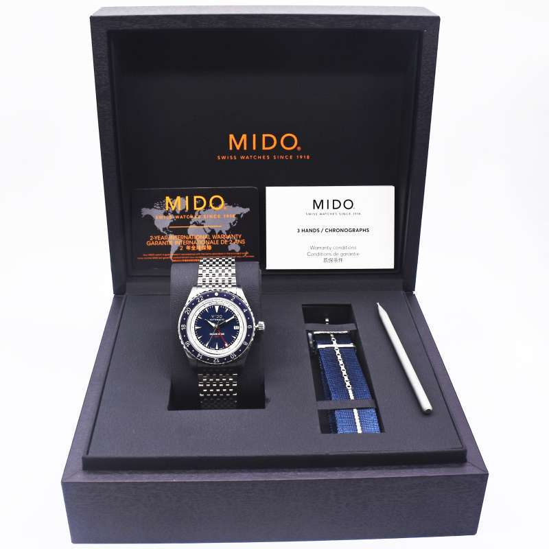 Promo Mido Ocean Star Gmt M026.829.18.041.00 Automatic Blue Dial ...