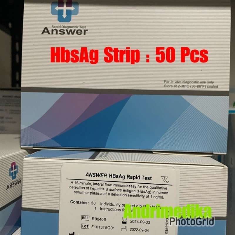 Promo Tes Hbsag Strip / Tes Hepatitis B Isi 100 Tes Diskon 23% Di ...