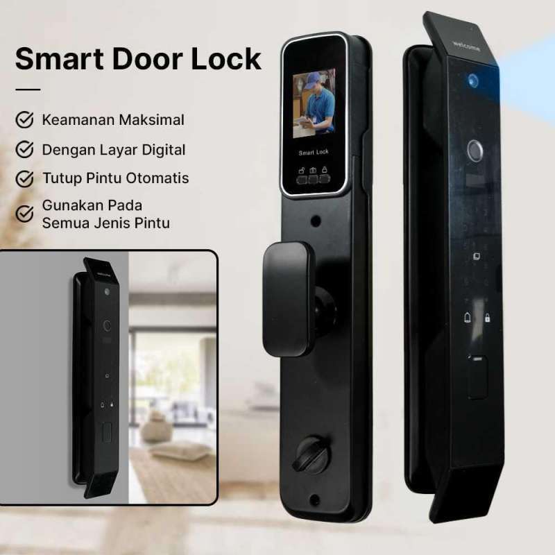 Jual Aloy-x Smart Door Lock Fingerprint Password Key Card A-x-11 Penghalang Pintu Bawah Gagang ...