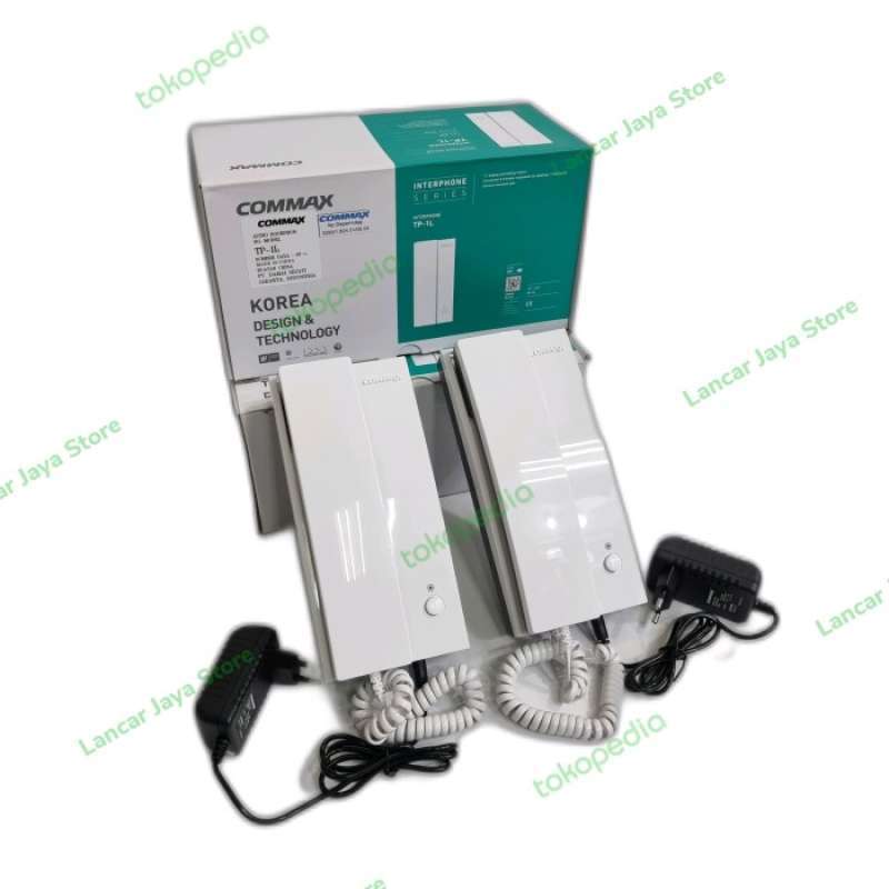 Promo Intercom/interphone/kabel 2 Arah Commax Tp1l With Adaptor 2pcs ...