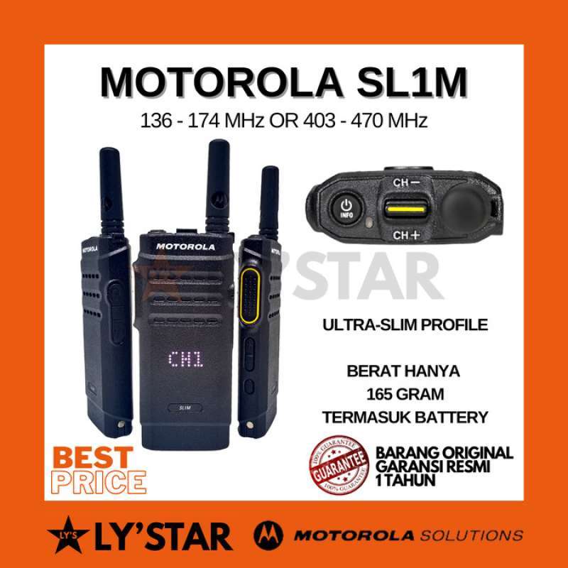 Promo Ht Motorola Digital Sl1m Vhf Uhf Walkie Talky Digital Slim Diskon ...