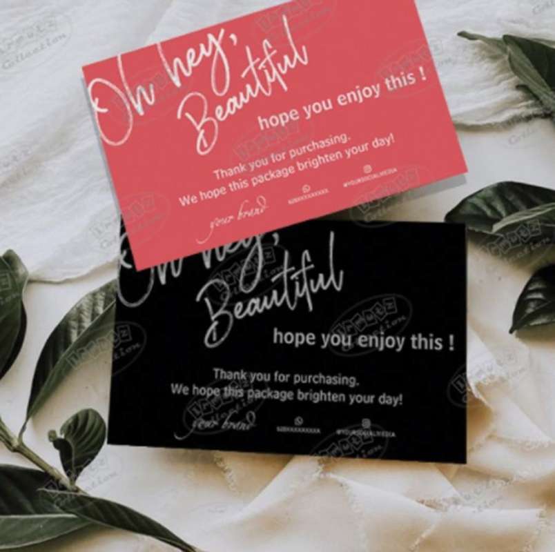 Jual Box Packaging Hampers Thanks Card Kartu Ucapan Terima Kasih Dsain ...