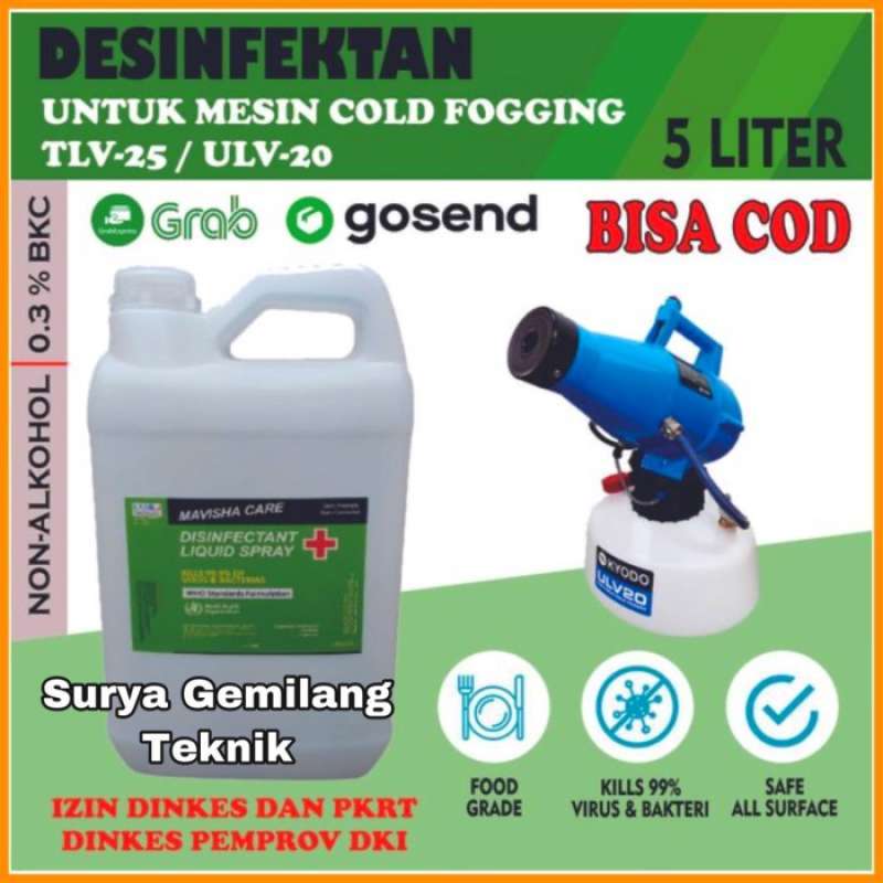 Promo Tlv Ulv Cairan Fogging Mobil Rumah Disinfectant, Desinfektan 5l ...