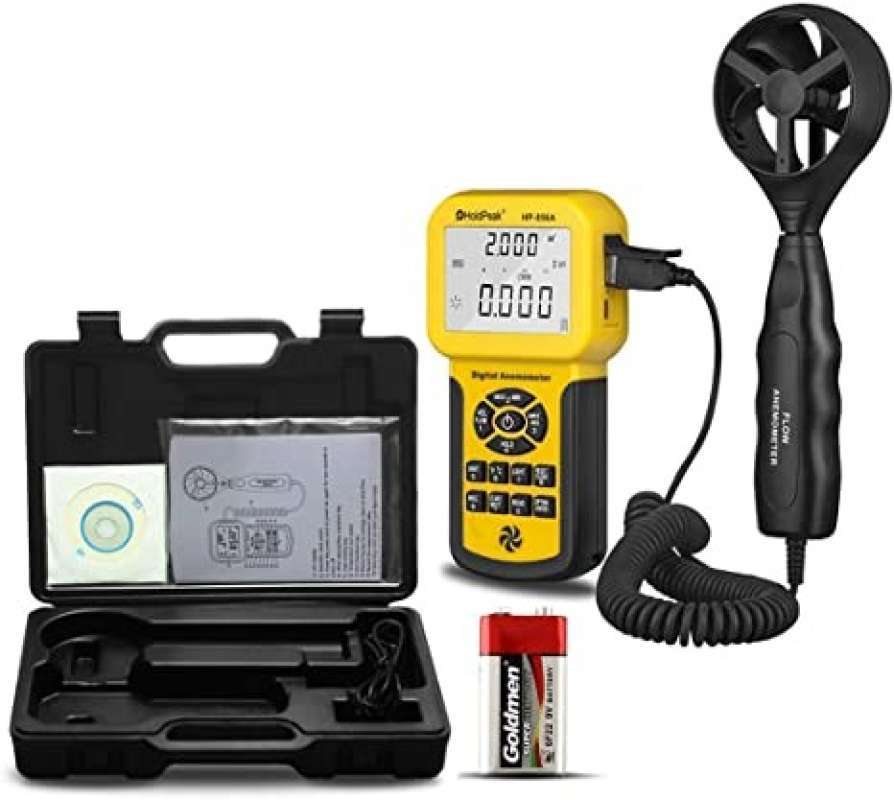 Promo Anemometer Data Logger Holdpeak Hp-856a Air Flow Meter Wind Usb ...
