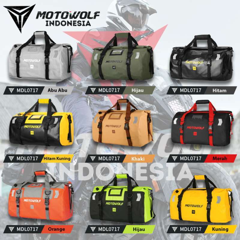 Jual Motowolf Travel Bag Anti Air Camping Touring Campervan 0717 - Hijau, 40l Garansi - Hitam ...