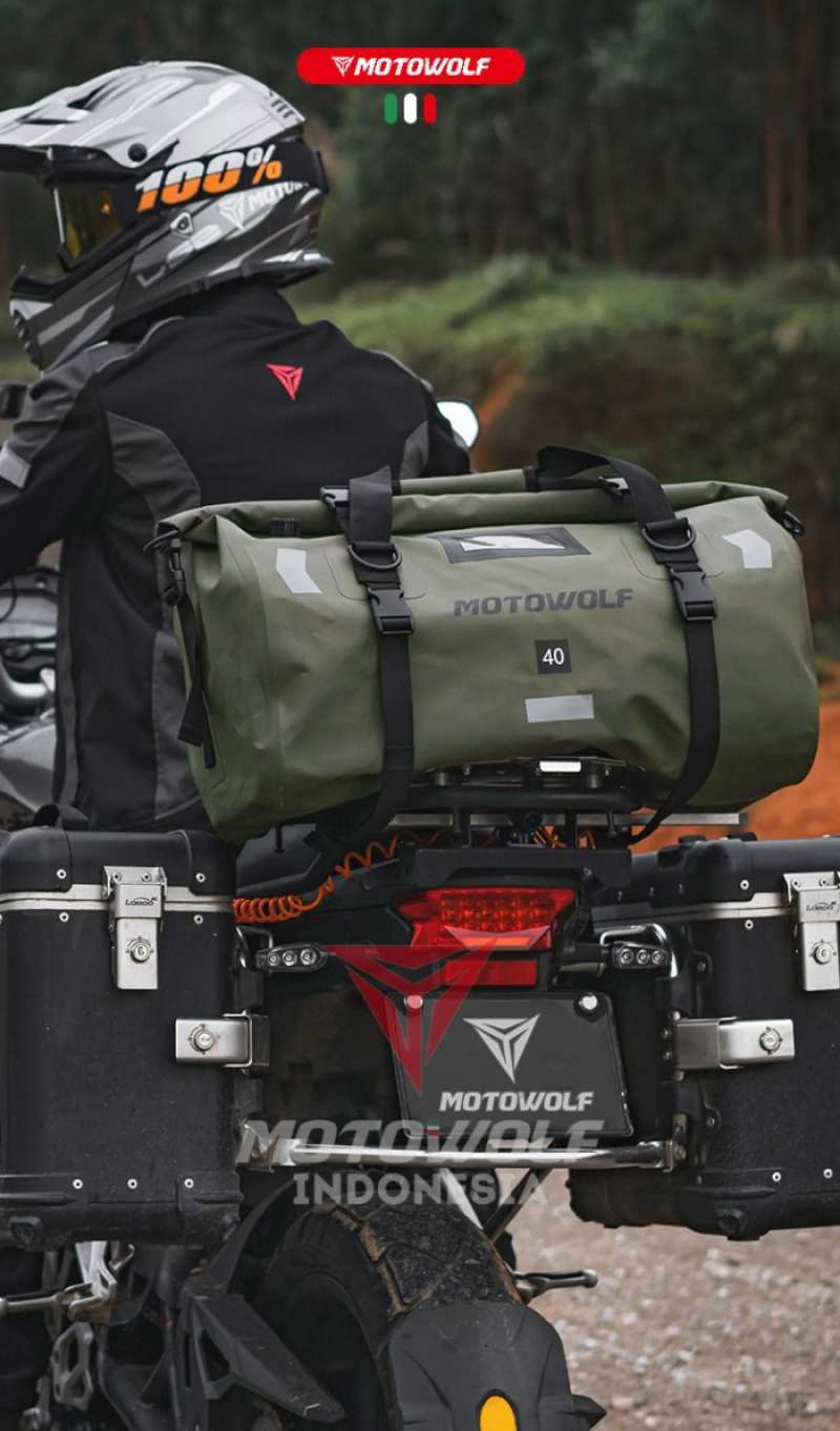 Jual Motowolf Travel Bag Anti Air Camping Touring Campervan 0717 - Hijau, 40l Garansi - Hitam ...