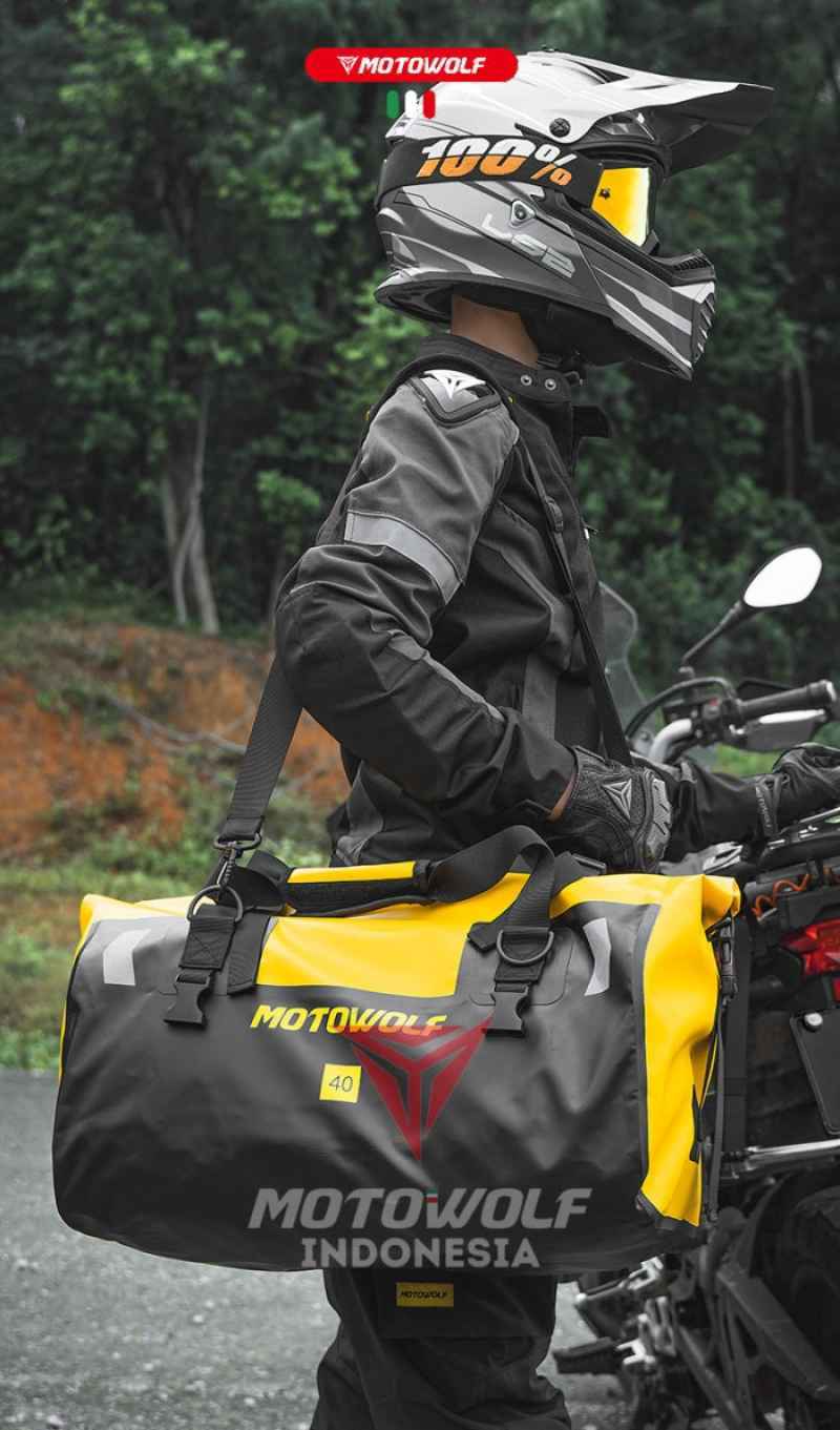 Jual Motowolf Travel Bag Anti Air Camping Touring Campervan 0717 - Hijau, 40l Garansi - Hitam ...