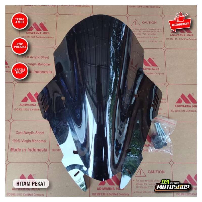 Promo Windshield/visor Motor Old Model Tdr Mini V3 Sirip - Hitam Pekat ...
