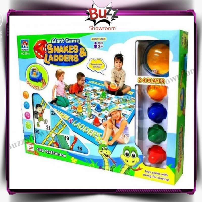 Promo Ular Tangga Besar Snakes And Ladders Jumbo Game Mainan Anak ...