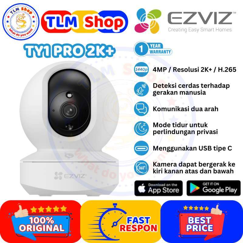 Jual Ezviz Ty1 Pro 2k+ 4mp Smart Home Wifi Pan Tilt Ip Camera Cctv Indoor 1440p Di Seller Tlm ...