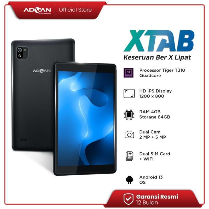 Promo Advan Xtab 4/64 Gb 8 Inci Quadcore T310 Tablet Android 13 Non ...