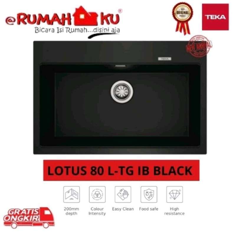 Jual Kitchen Sink Teka Lotus 80 L Tg 1b Black Matt - Bak Cuci Piring Di ...