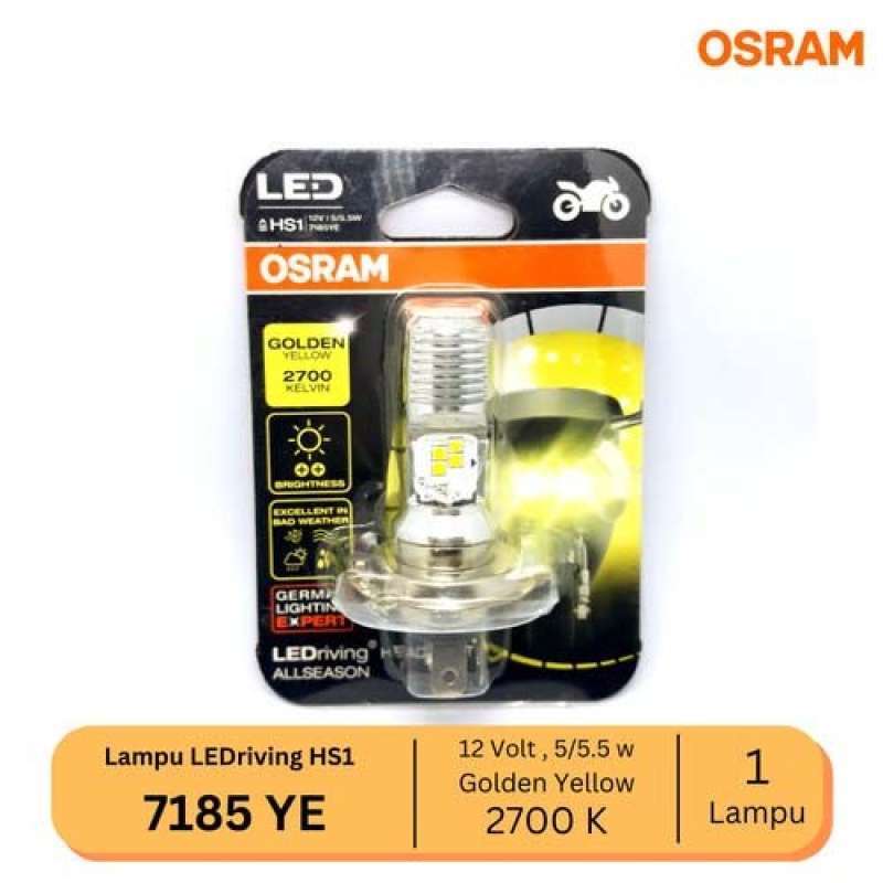 Jual Osram Bohlam Lampu Motor Led Kuning 2700k H6 M5 T19 Semua Bebek ...
