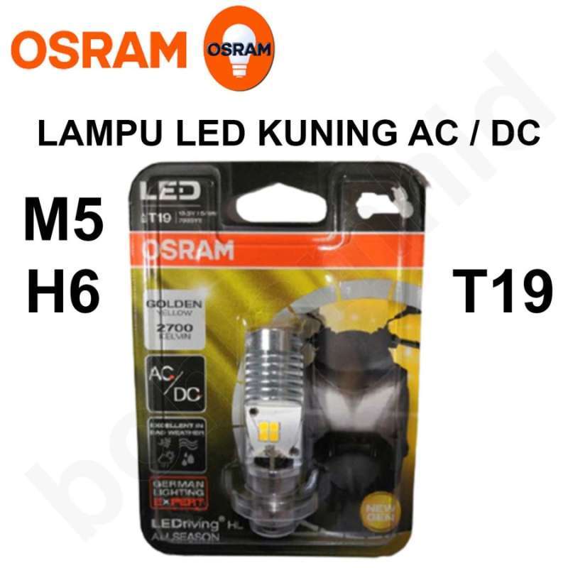 Jual Osram Bohlam Lampu Motor Led Kuning 2700k H6 M5 T19 Semua Bebek ...