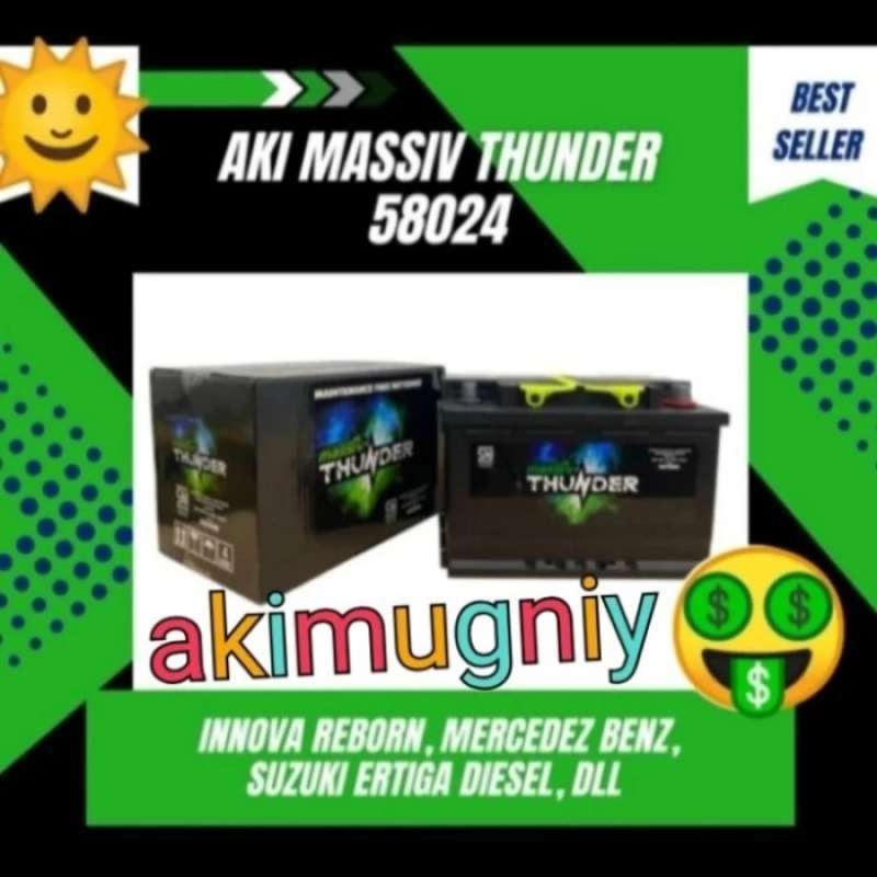 Promo Aki 58024 Din 80 Mf Din 84 Ln3 12v 80ah Mercy Vrz Innova Reborn ...