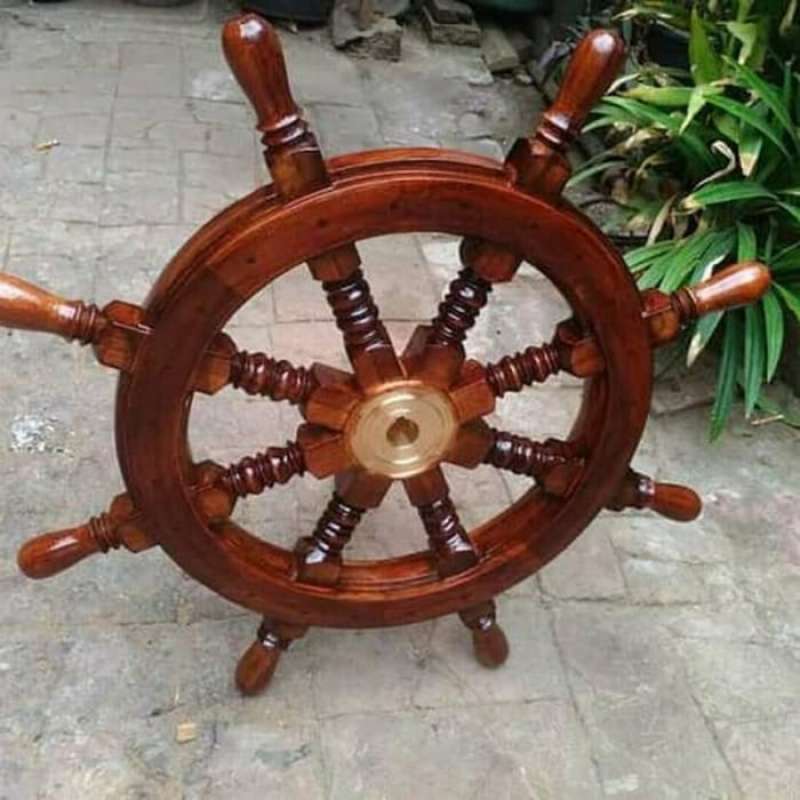 Promo Setir Kapal 90cm 36 - Stir Kapal Kayu Jati - Steering Kemudi ...