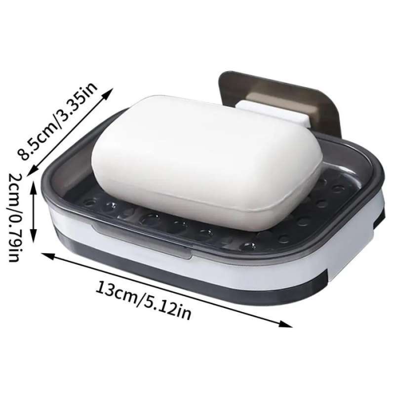 Promo Tempat Sabun Batang Sliding Tempel 2in1/wadah Sabun Batang Dindin ...