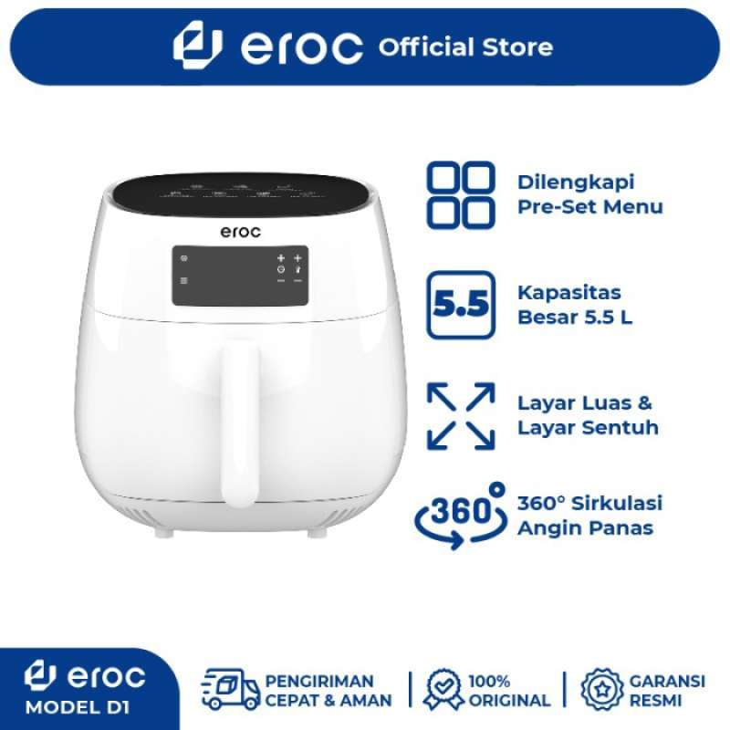 Jual Eroc Air Fryer Smart Control - 5.5 Liter- Digital Preset - Model ...