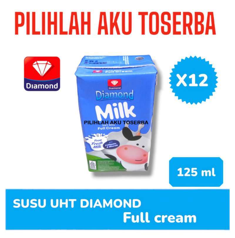 Promo Susu Diamond Uht Full Cream Mini 125 Ml - ( Harga 12 Pcs ) Diskon 11% Di Seller Pilihlah ...