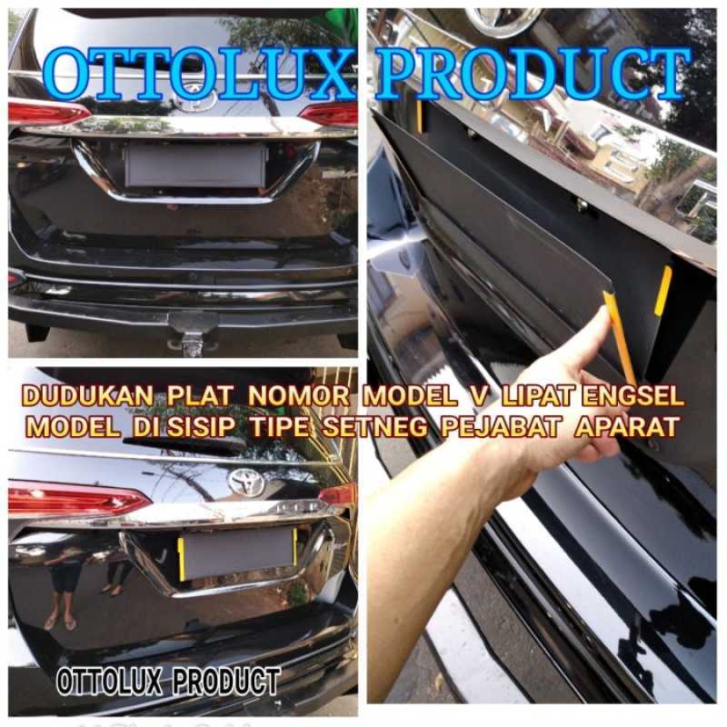 Promo Tempat Plat Nomor Full Hitam Dan List Kuning Tipe Lipat Slidding ...