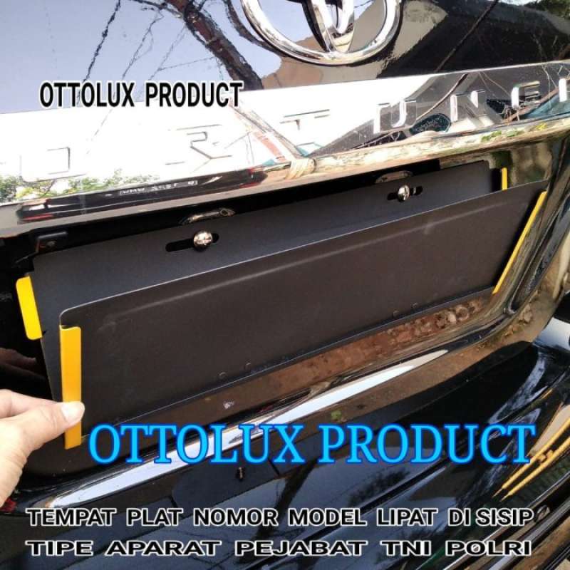 Promo Tempat Plat Nomor Full Hitam Dan List Kuning Tipe Lipat Slidding ...