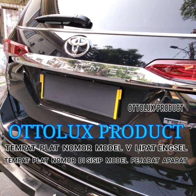 Promo Tempat Plat Nomor Full Hitam Dan List Kuning Tipe Lipat Slidding ...