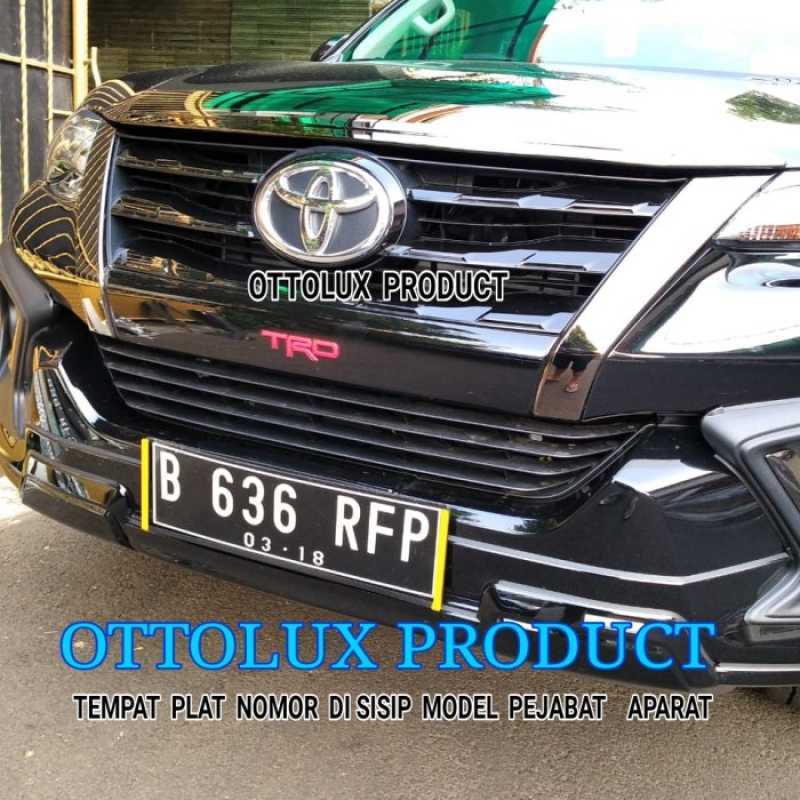 Promo Tempat Plat Nomor Full Hitam Dan List Kuning Tipe Lipat Slidding ...